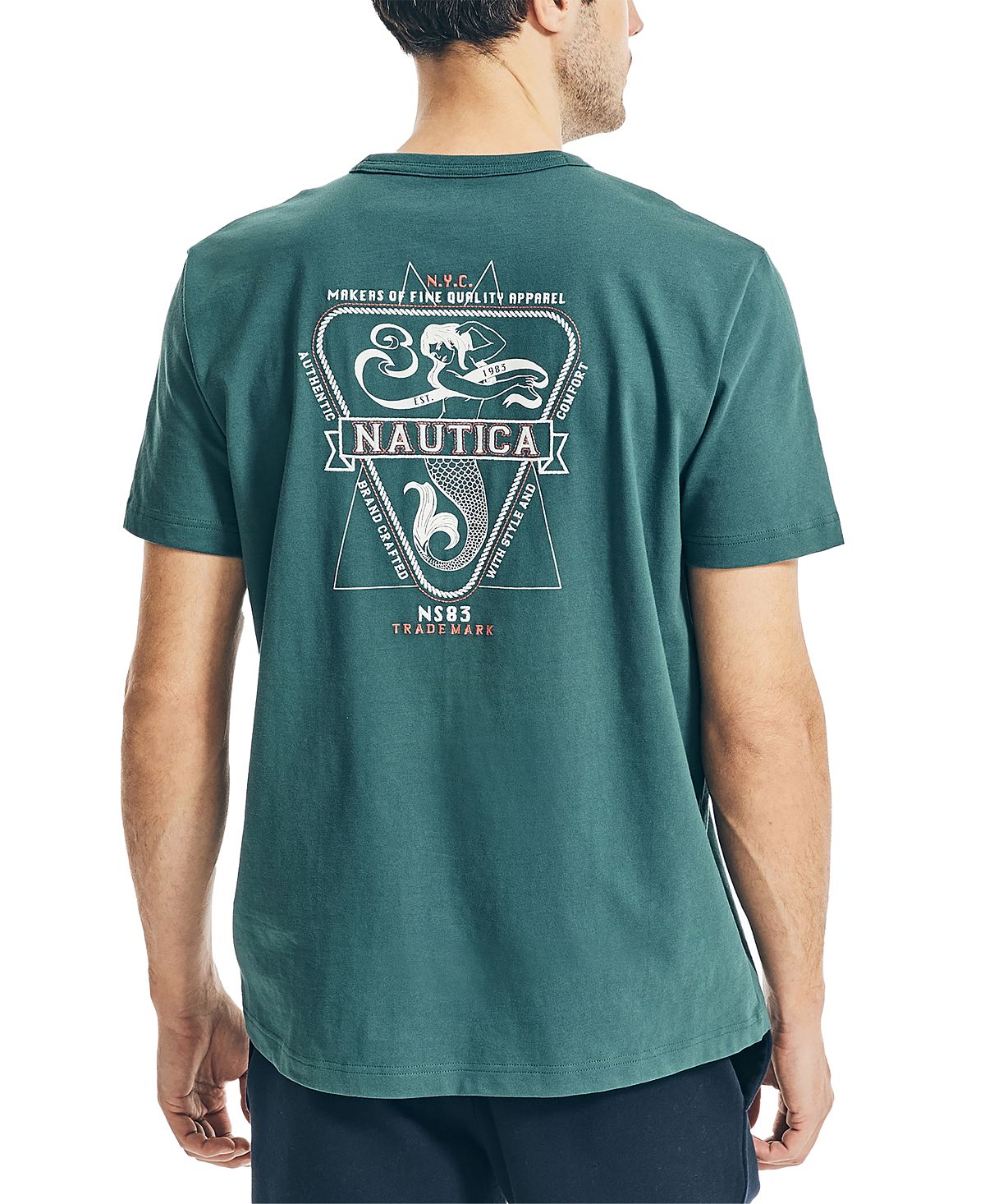 Nautica Pocket-graphic Shirt Deep Atlantic – CheapUndies
