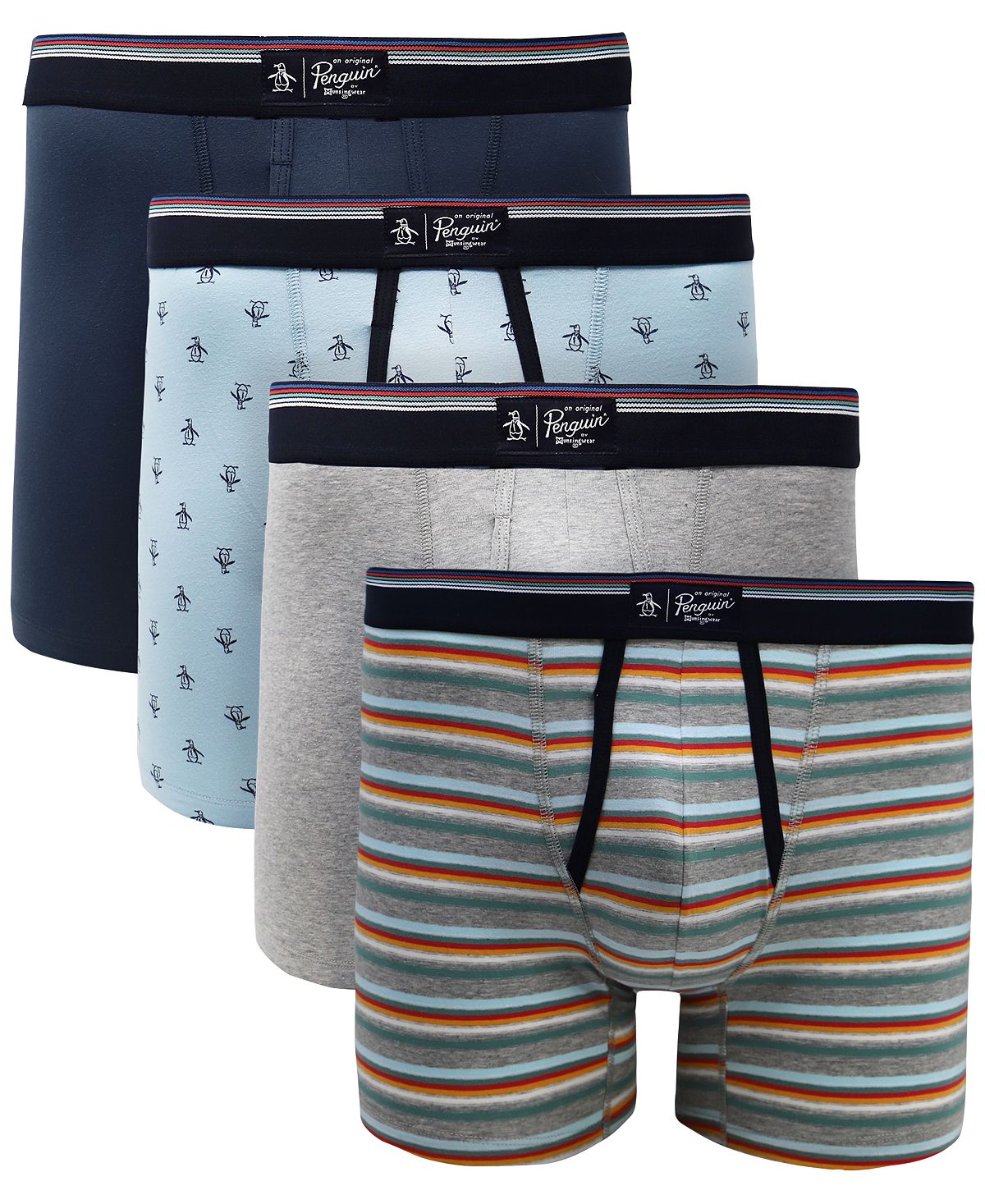 Original Penguin 4-pk. Graphic Boxer Briefs Navy – CheapUndies