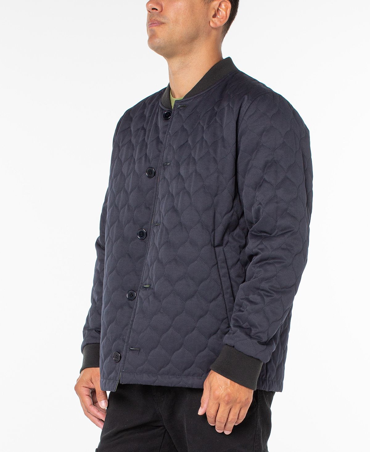 Sanctuary Lightweight Reversible Quilted Bomber Jacket Evning Blue ...