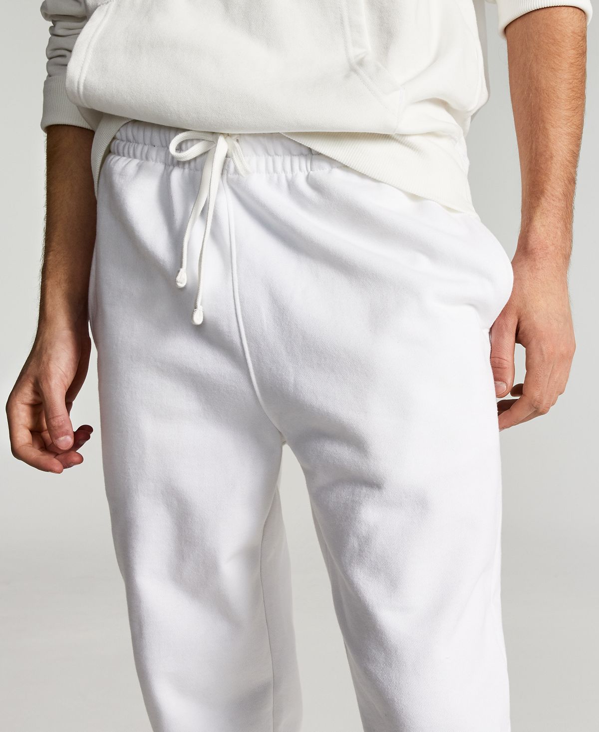 Sun + Stone Sun + Stone Garment-washed Fleece Joggers Bright White ...