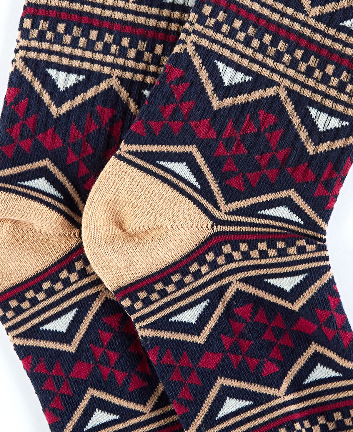 Sun + Stone Sun + Stone Holiday Triangle Crew Socks Navy Triangles ...