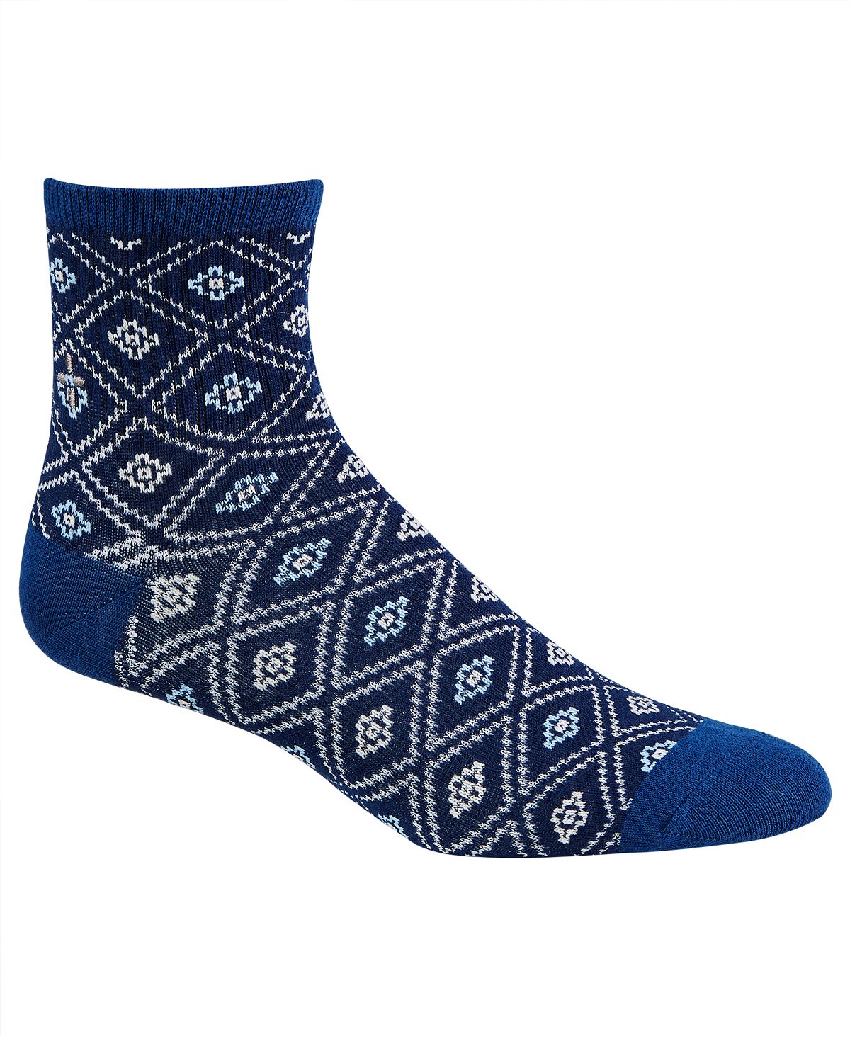 Sun + Stone Sun + Stone Novelty Diamond Half-calf Socks Blue Diamond ...
