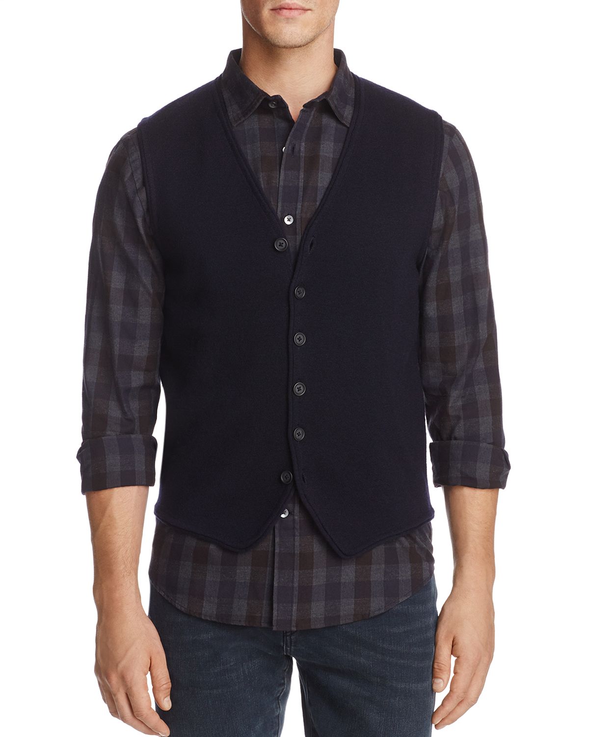 The Men's Store Merino Wool Vest Navy – CheapUndies