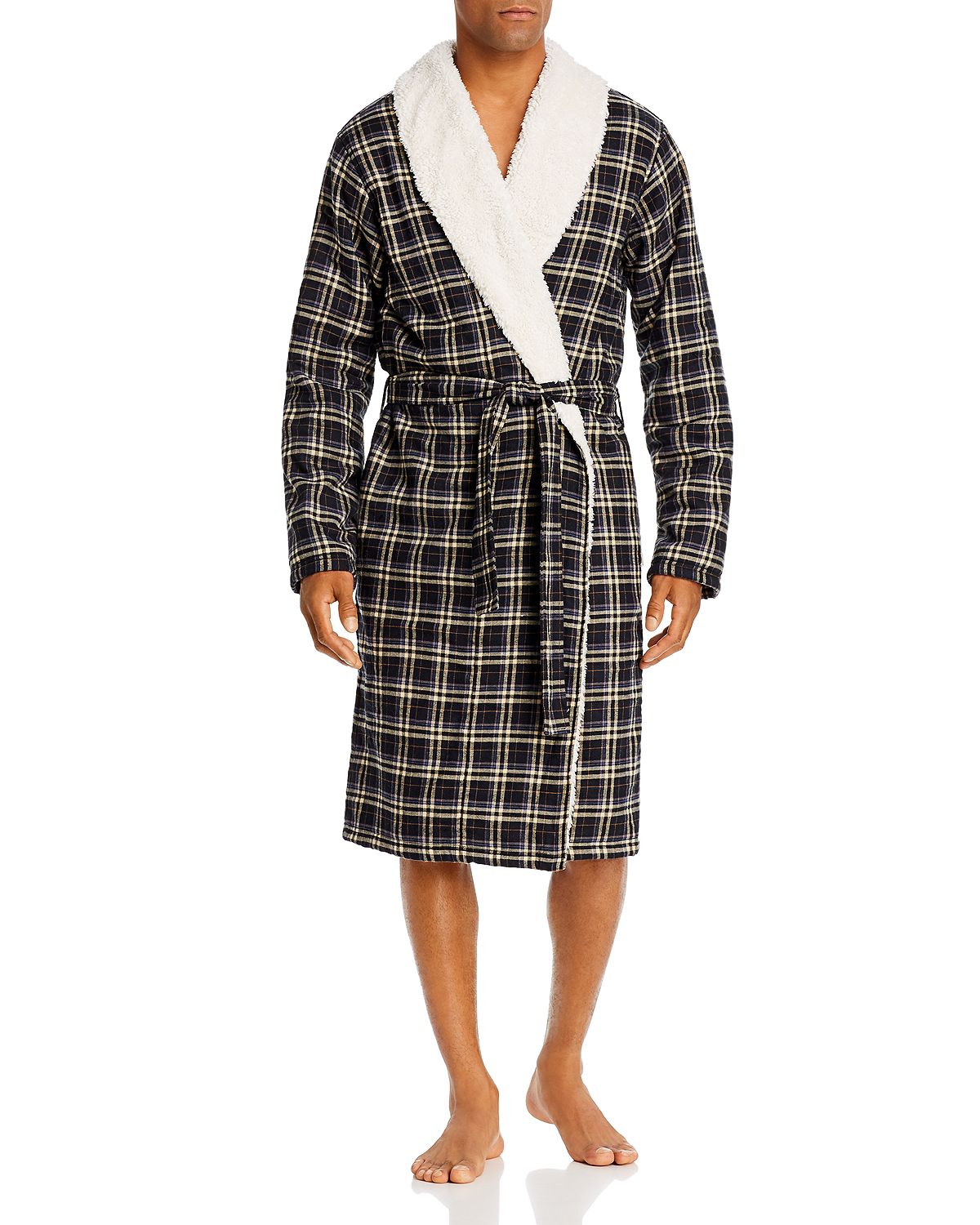 Ugg kalib Robe Black/Gray Plaid – CheapUndies