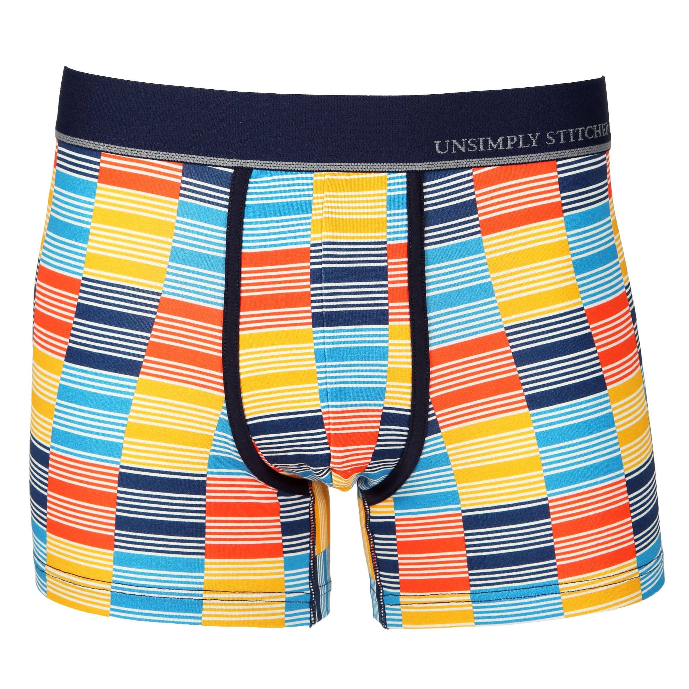Unsimply Stitched Orange Checkered Stripe Trunk – CheapUndies