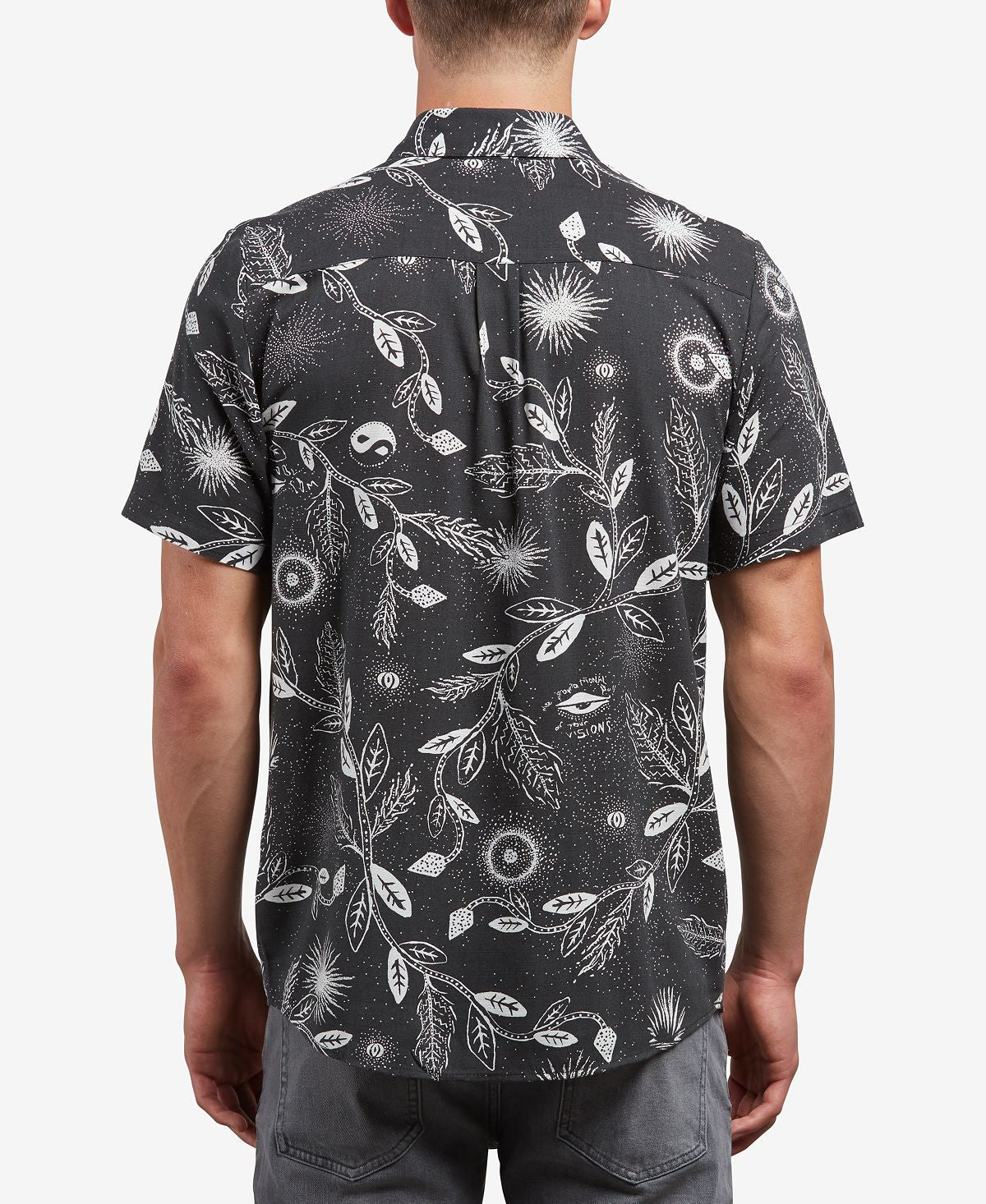 Volcom Broha Slim-fit Leaf-print Shirt Black – CheapUndies