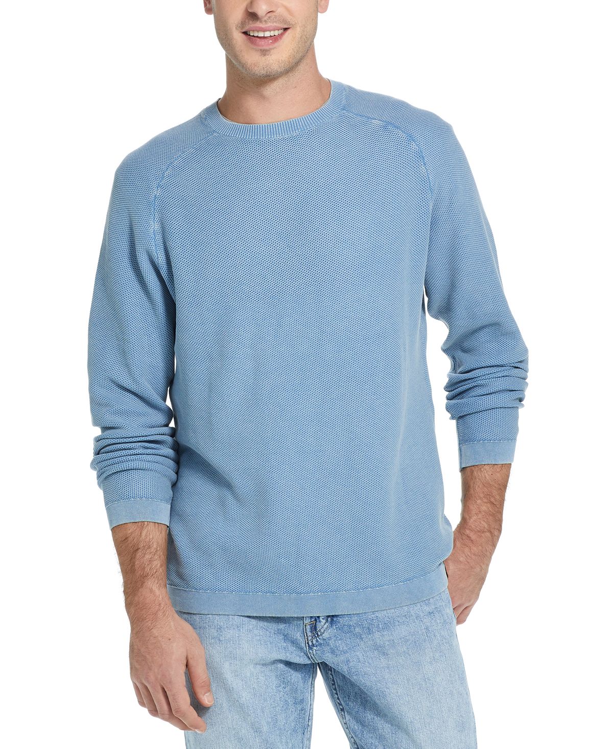 Weatherproof Vintage Stonewashed Sweater Faded Denim – CheapUndies