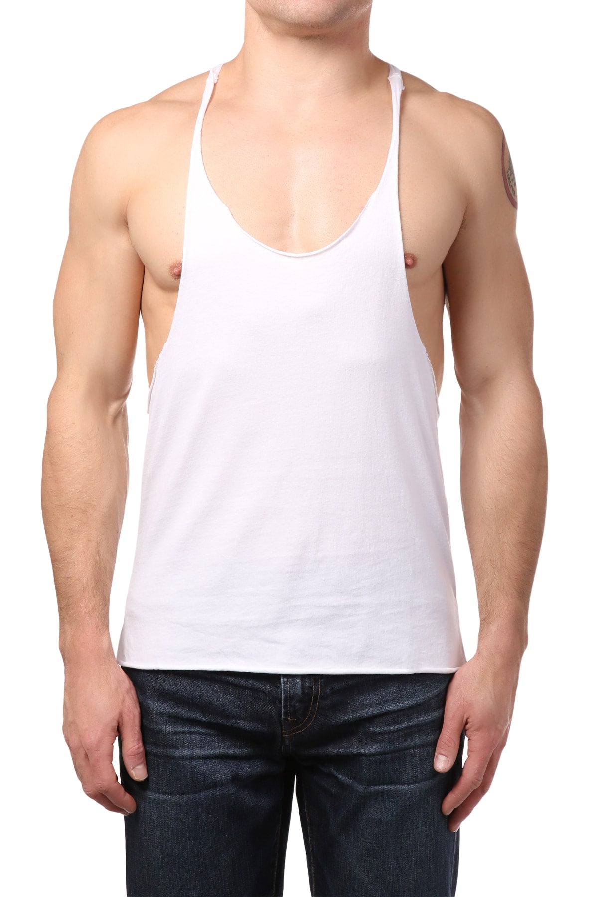 Y.M.L.A. White Raw Edge String Tank – CheapUndies