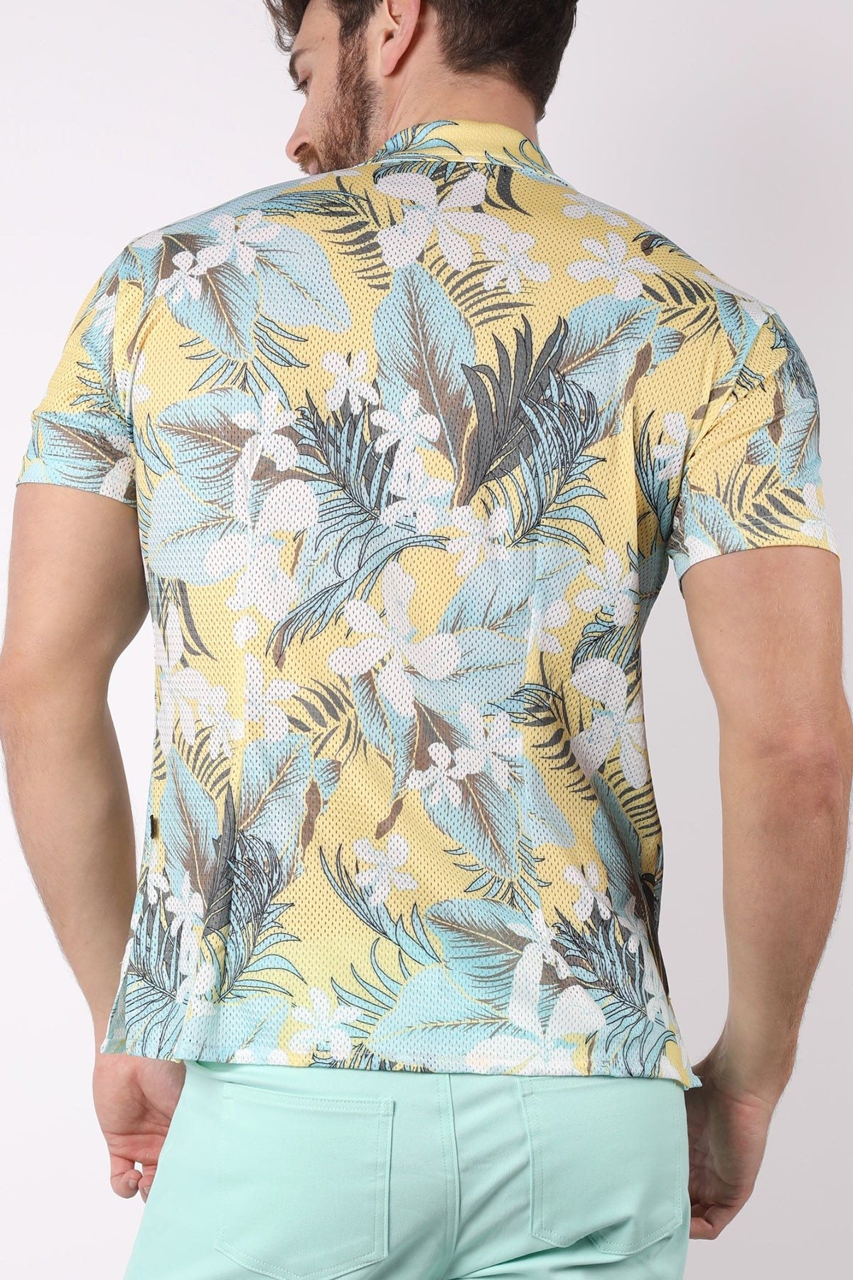 timoteo Yellow Coral Sands Mesh Shirt – CheapUndies